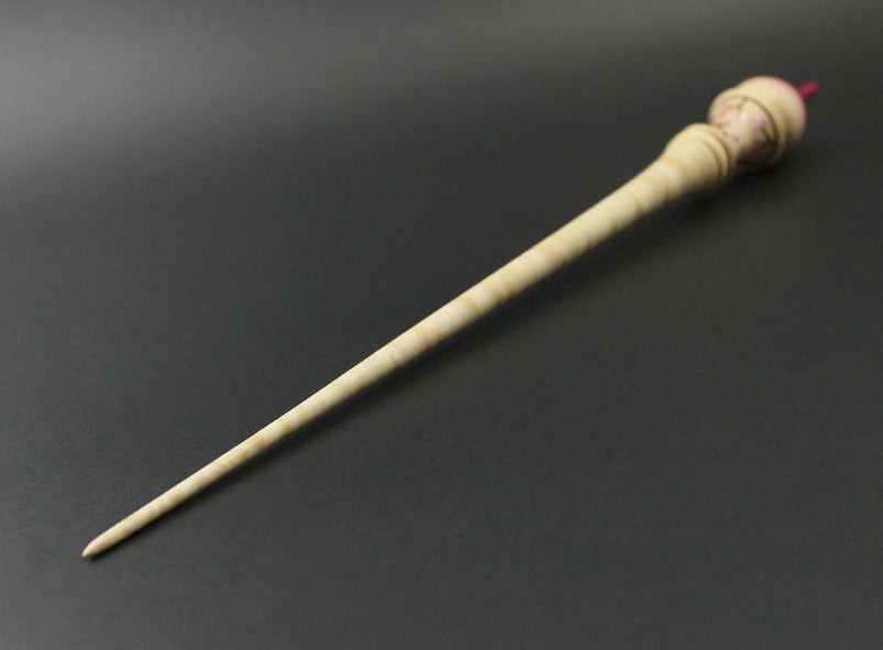 Russian style spindle in curly maple – Woodland Handcrafts