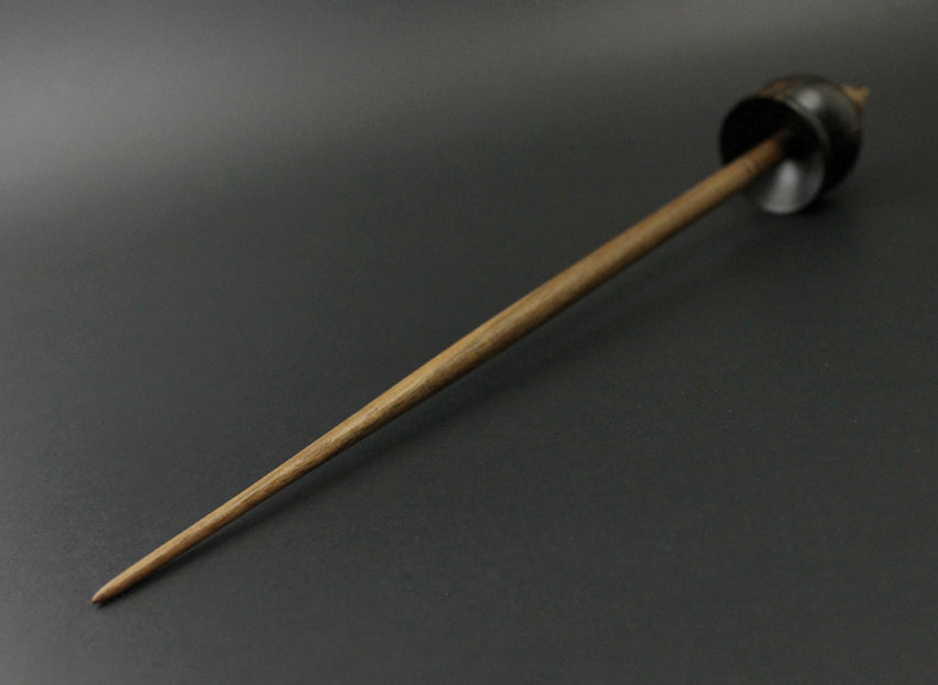 Cauldron spindle in Indian ebony and walnut – Woodland Handcrafts
