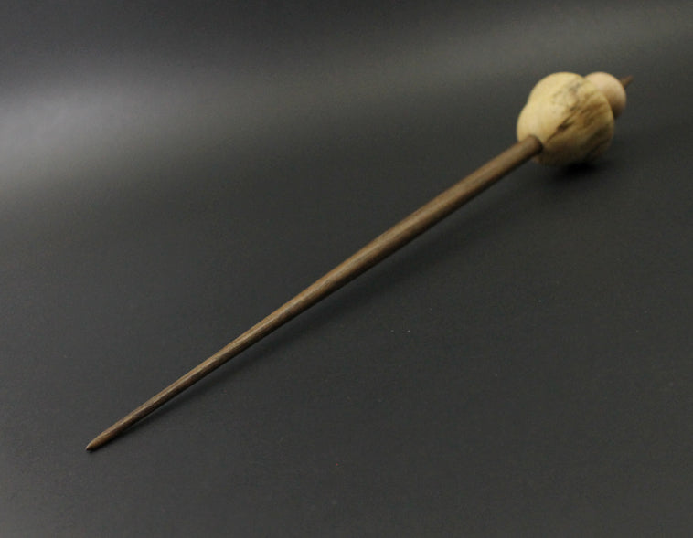 Mushroom support spindle in spalted tamarind, maple, and walnut ...
