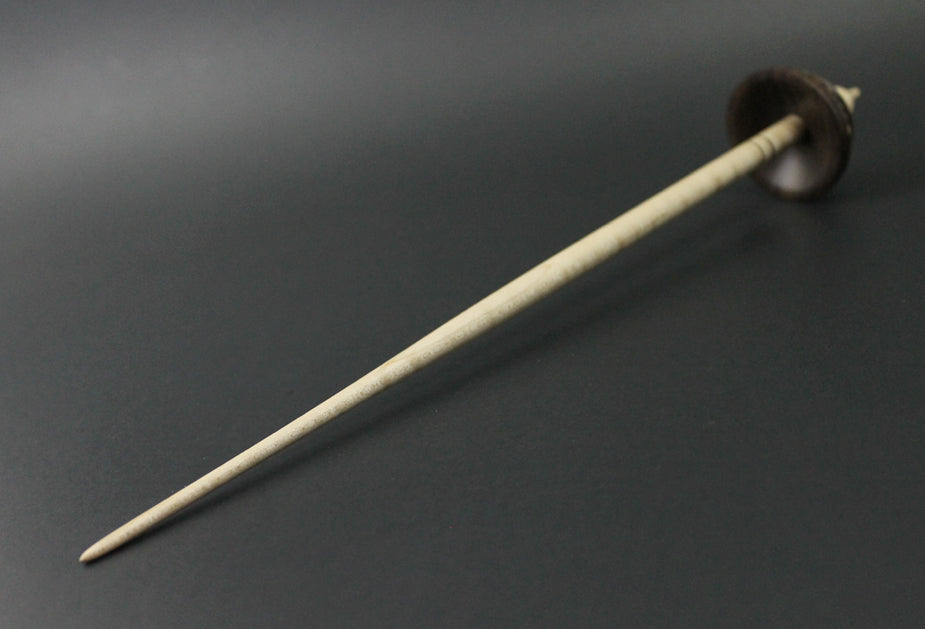 Tibetan style spindle in East Indian rosewood and curly maple ...